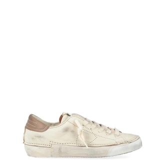 Philippe Model Femme, Chaussures, Beige, Taille: 39 EU Baskets Basses Femme en Blanc Nacr&eacute;