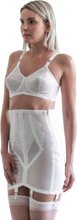 Rago Damen H&uuml;ftg&uuml;rtel mit Rei&szlig;verschluss - Wei&szlig; - X-Gro&szlig;