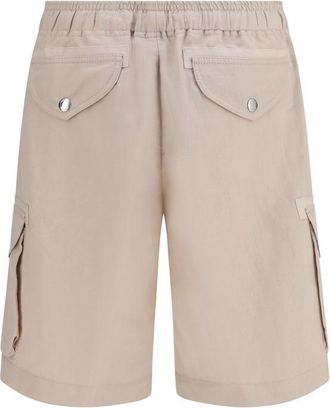 Brunello Cucinelli Mens Beige Linen Bermuda Shorts