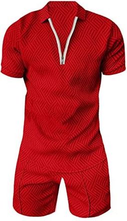 Generico Combinaison D&Eacute;t&eacute; Pour Hommes Respirant &Eacute;l&eacute;gant Polo Et Shorts Confortables L&eacute;ger Grande Taille Complet Sport Entra&icirc;nement Gym V&ecirc;tements Tenue Jogging 