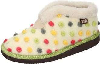 Manitu Femme Home Hausschuhe Mule, Blanc cassé, 37 EU