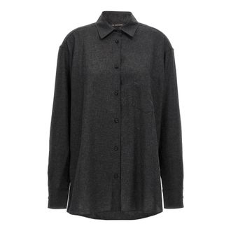 Andamane Neues Georgiana Wollmischhemd - - Blouses & Shirts - Damen - Grau - XS