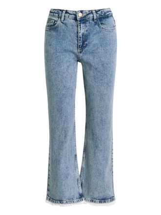 Damson Madder broderie-trim kenny jeans - Blau