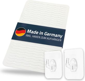 Ridder Badewanneneinlage Playa 38x80cm, weiß, 100% TPE | Made in Germany Badewannenmatte aus hautfreundlichem TPE. Maschinenfeste Antirutschmatte mit Saugnäp