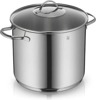 WMF Provence Plus Gem&uuml;se- Suppentopf Induktion 24cm, Glasdeckel, Kochtopf gro&szlig; 8,8l, Cromargan Edelstahl poliert, gro&szlig;er Topf unbeschichtet, backofengeeig