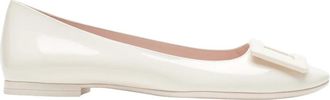 Roger Vivier Femme, Chaussures, Beige, Taille: 37 EU Roundy Lacquered Ballerina T.05