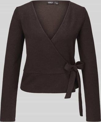 Only Langarmshirt mit Wickeloptik