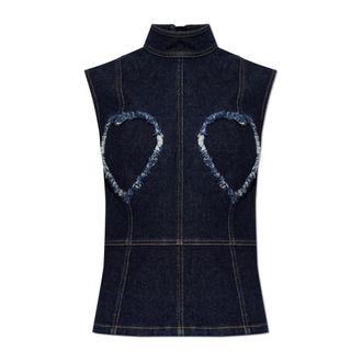 Moschino Stretch Denim Top - - Tops - Damen - Blau - XS