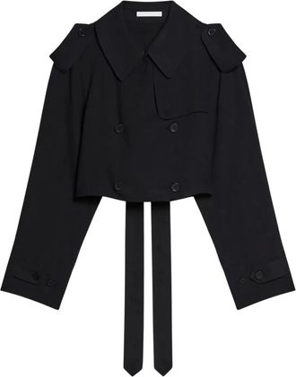 Helmut Lang Femme, Manteaux, Noir, Taille: 40 FR Trench-coat Court