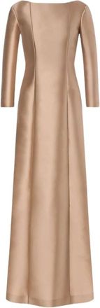 Alberta Ferretti Femme, Robes, Jaune, Taille: 36 FR Robe Longue en Mikado