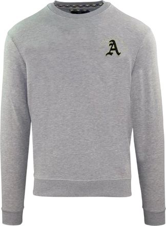 Aquascutum Sweatshirt f&uuml;r Herren, Rundhalsausschnitt, Lang&auml;rmlig (Grau)