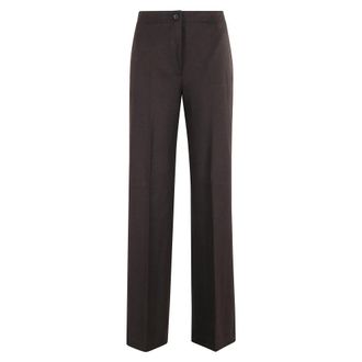 Seventy Dunkelbraune Hose mit elastischem Bund - - Trousers - Damen - Braun - 4XL