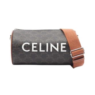 Celine Sac bandouli&egrave;re Triomphe en toile enduite et cuir Pre-owned - Femme - Pre-owned - Brun - Taille: ONE Size