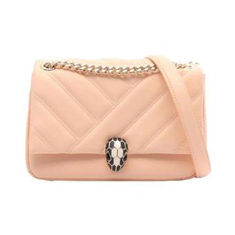 Bulgari Pre-owned Serpenti Cabochon Leder Schultertasche - - Pre-owned - Damen - Rosa - ONE SIZE