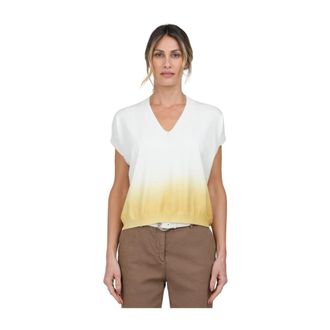 Gran Sasso Kurzes Ombre T-Shirt mit kurzen &Auml;rmeln - - Tops - Damen - Mehrfarbig - M