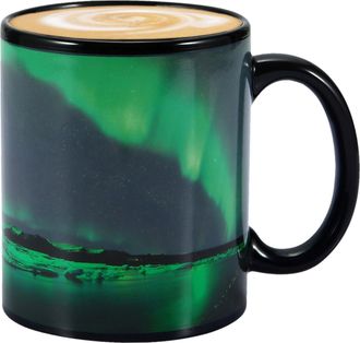 Generic Empfindliche W&auml;rmewechsel-Tasse, Keramik, Reveal Becher, magische Farbe, kalter Tee und Nordlichter-Design f&uuml;r Kinder