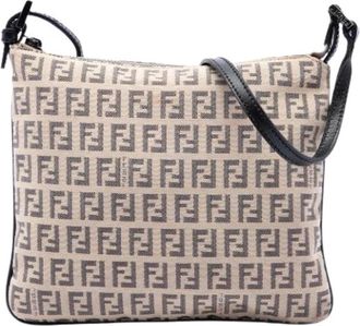 Fendi Sac bandouli&egrave;re en toile Pre-owned - Femme - Pre-owned - Beige - Taille: ONE Size