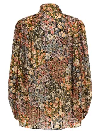 Valentino Garavani Floral Silk Lam&eacute; Shirt - Multi-Color