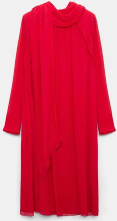 Dorothee Schumacher Kleid mit Rollkragen und langem Schal-Detail aus Georgette