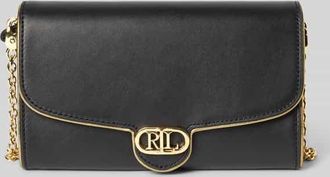 Lauren Ralph Lauren Clutch aus Rindsleder mit Label-Applikation