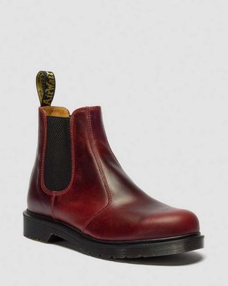 Dr. Martens 2976 Classic Calf Leder Chelsea Stiefel Schuhe in Rot, Gr&ouml;&szlig;e: 36
