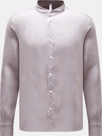 04651/ Herren - Leinenhemd Linen Guru Grandad-Kragen grau
