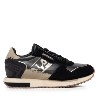 Napapijri Egret Black Leather Tennis Sneakers - - Shoes - Damen - Schwarzk - 37 EU