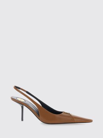 Saint Laurent Escarpins slingback Babylone Breteuil en cuir avec talon aiguille et logo YSL