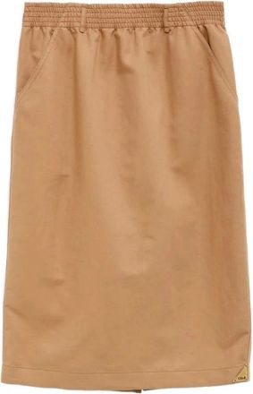 Chlo&eacute; Femme, Jupes, Brun, Taille: 38 FR Jupe Midi Droite