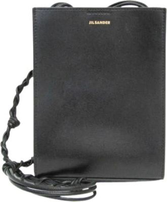 Jil Sander unisex, Pre-owned, Noir, Taille: ONE Size Sac bandouli&egrave;re en cuir Pre-owned