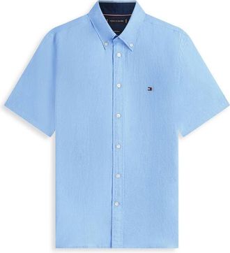 Tommy Hilfiger Herren Hemd aus Leinen-Baumwoll-Mix
