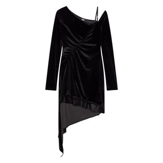 GCDS Velvet Drawstring Dress - - Dresses - Damen - Schwarzk - XS