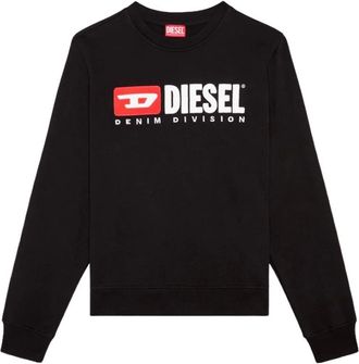 Diesel Homme, Sweatshirts et sweats à capuche, Noir, Taille: XS Denim Division Logo Sweater