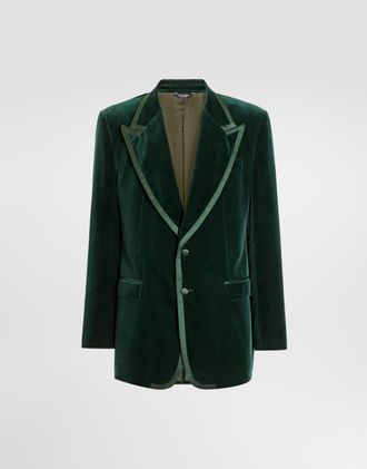 Dolce & Gabbana Einreihige Smokingjacke Aus Samt - Mann Anz&uuml;ge Und Blazer 52