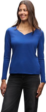 Street One Shirt mit Herzausschnitt Amparo Blue 42