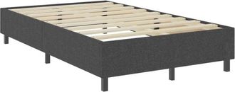 vidaXL Boxspring-Bettgestell Grau Stoff 120x200 cm vidaXL