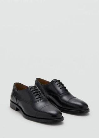 Mango Chaussures style richelieus cuir noir - Homme - 39 - MANGO MAN