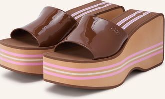 Chlo&eacute; Lack-Wedges Swimming Cool braun