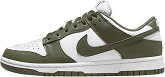 Nike Nike Baskets Basses Dunk pour Femme, Blanc/Olive Moyen/Blanc, 39 EU