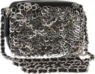 Chanel Sac bandouli&egrave;re en toile vintage Pre-owned - Femme - Pre-owned - Noir - Taille: ONE Size