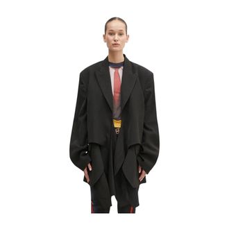 Martine Rose Oversized Jacke mit geknotetem Taillenschnitt - - Jackets - Damen - Schwarzk - XL