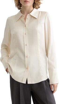 Scotch & Soda Damen Shirt Core Satin Shirt, Off White,42