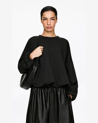 Arket Sweatshirt Mit Ballonschnitt -Schwarz