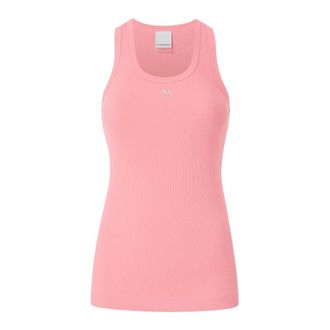 Pinko Love Birds Geripptes Baumwoll-Tanktop - - Tops - Damen - Rosa - M