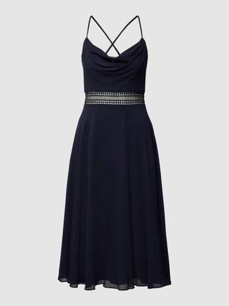 Vera Mont Cocktailkleid mit Wasserfall-Ausschnitt