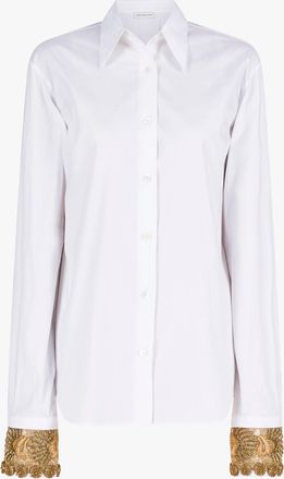 Dries Van Noten Embroidered Cuff Shirt - White