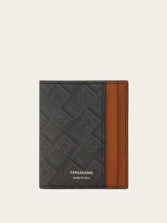 Ferragamo Herren Ferragamo Monogram Kreditkartenetui Braun