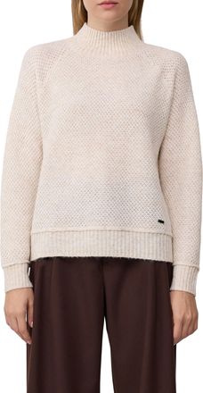 s.Oliver Weicher Wollmix-Strickpullover mit Stehkragen