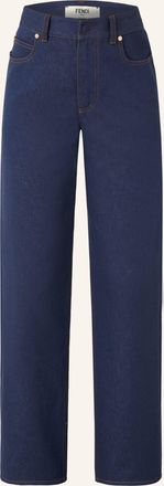 Fendi Wide Leg Jeans blau