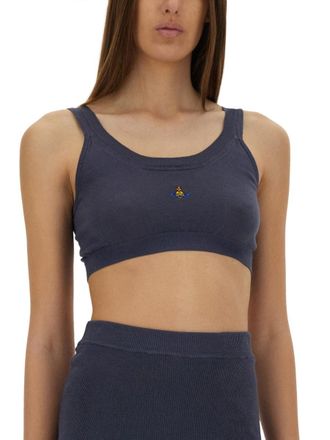 Vivienne Westwood Cotton Cropped Cropped Top - Purple